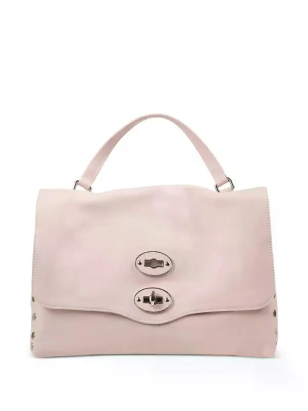 ZANELLATO Postina Rivets Flap Tote Bag - Pink