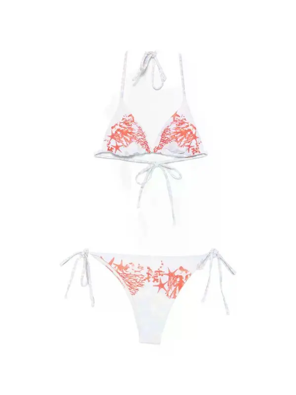 MAZZEI Graphic Print Triangle Bikini - Blue