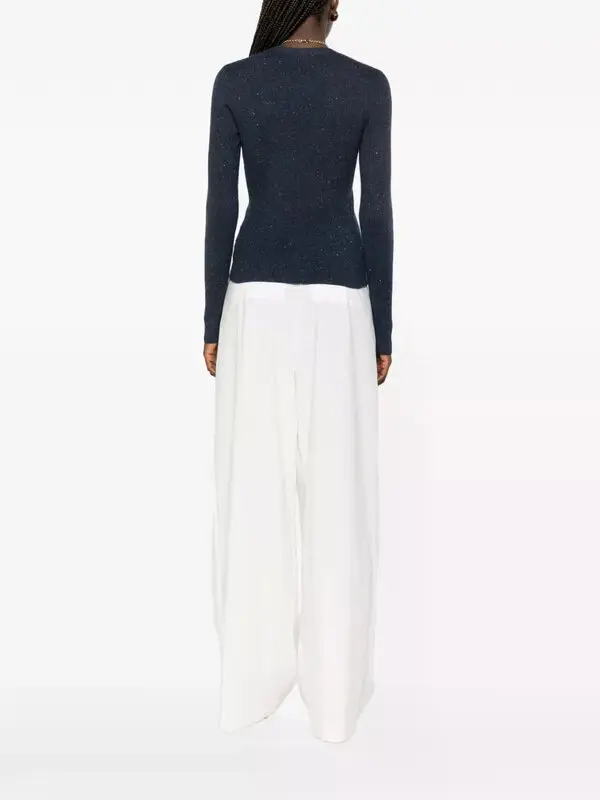 Brunello Cucinelli Ribbed-knit Sequin-embellished Cardigan
