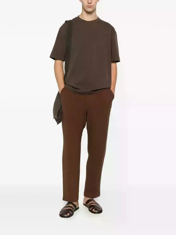 Imperial Logo-patch Crew-neck T-shirt - Brown