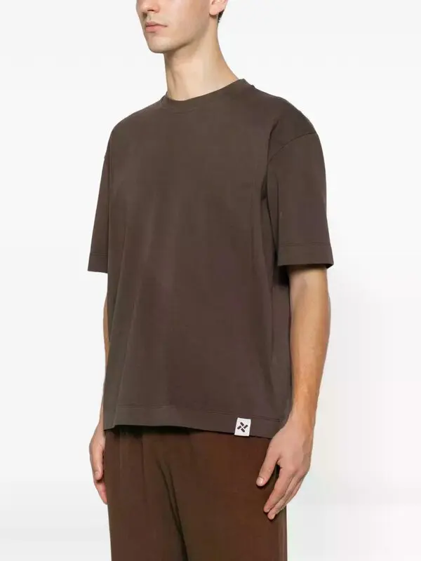 Imperial Logo-patch Crew-neck T-shirt - Brown