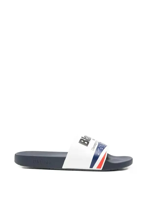 BLAUER. Logo Print Slides - Blue