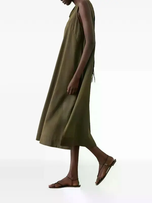 Soeur Emna Knot-detail Sleeveless Dress - Green