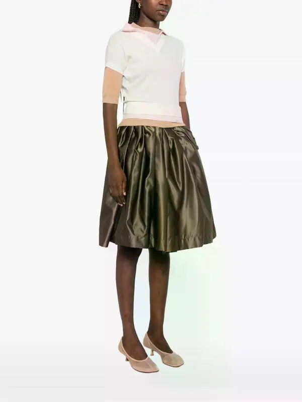 AUGUST BARRON Layered Effect V-neck T-shirt