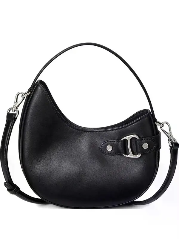 Ralph Lauren Small Tasha D-ring Leather Tote Bag - Black