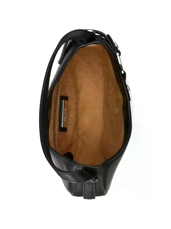 Ralph Lauren Small Tasha D-ring Leather Tote Bag - Black
