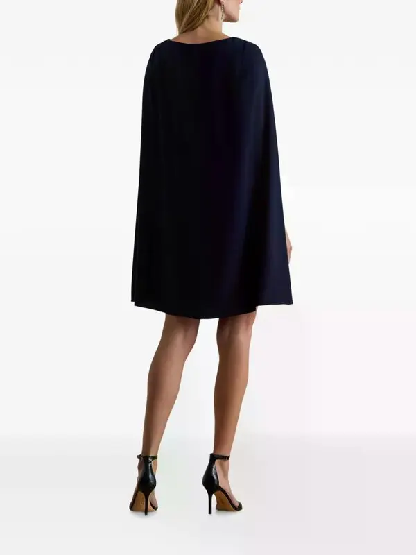 Ralph Lauren Cape Overlay Georgette Mini Dress - Blue