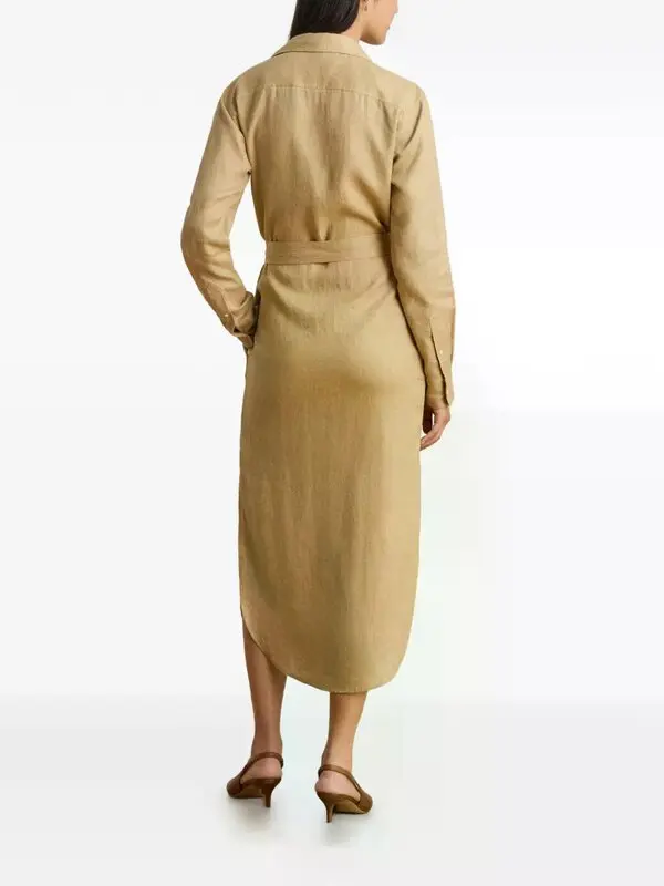 Ralph Lauren Belted Patch-pocket Midi Shirtdress - Neutrals