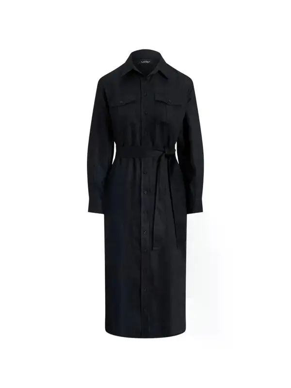 Ralph Lauren Belted Patch-pocket Midi Shirt Dress