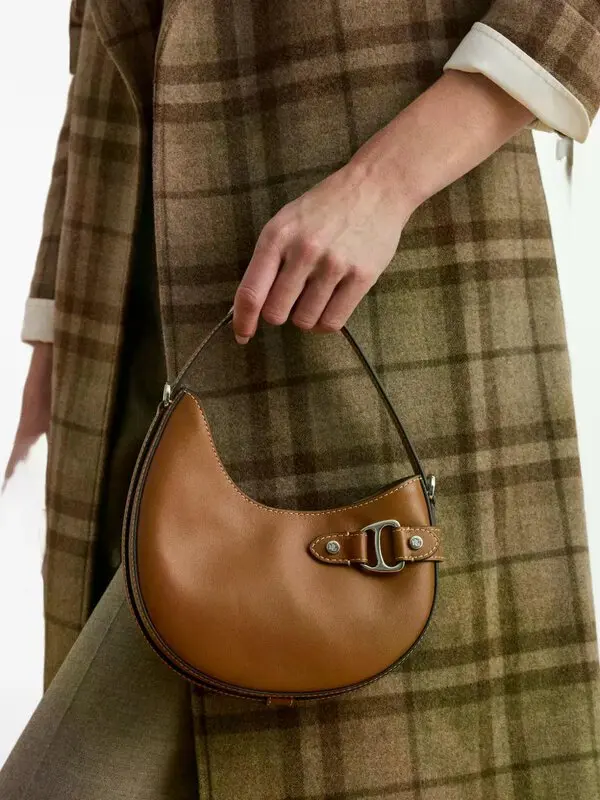 Ralph Lauren Tasha Asymmetrical Leather Tote Bag - Brown