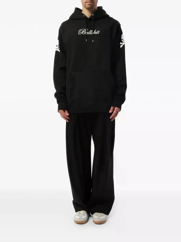 MASTERMIND WORLD Skull Print Drawstring Hoodie - Black