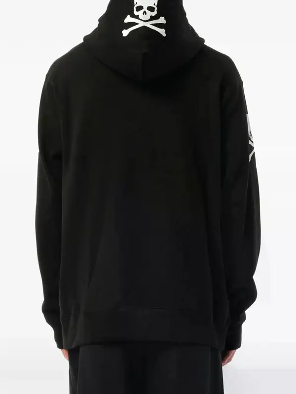 MASTERMIND WORLD Skull Print Drawstring Hoodie - Black
