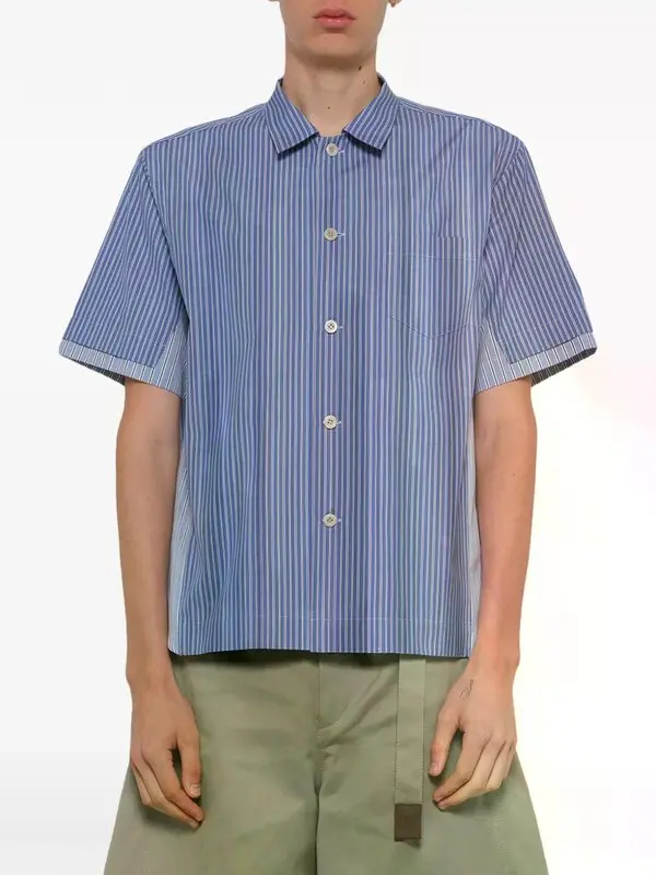 Sacai Stripe-print Poplin Shirt