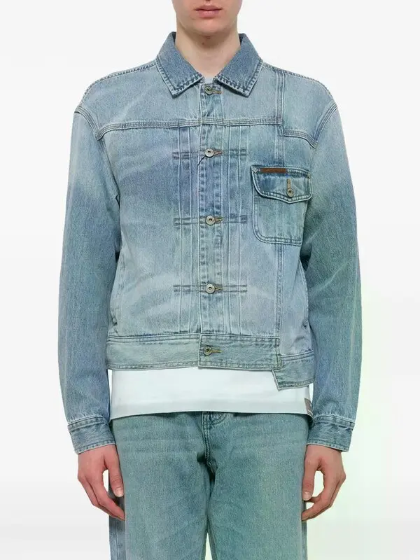 FENG CHEN WANG X Lee Light-wash Panelled Denim Jacket