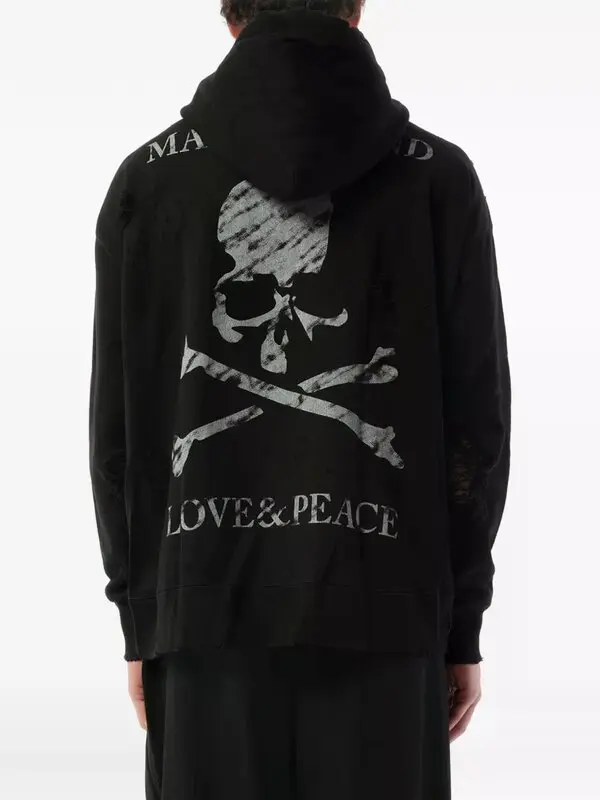 MASTERMIND WORLD Distressed Skull-print Hoodie