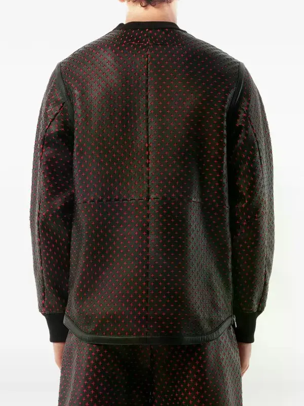 Givenchy Perforated Leather Sweater With Cross Motif