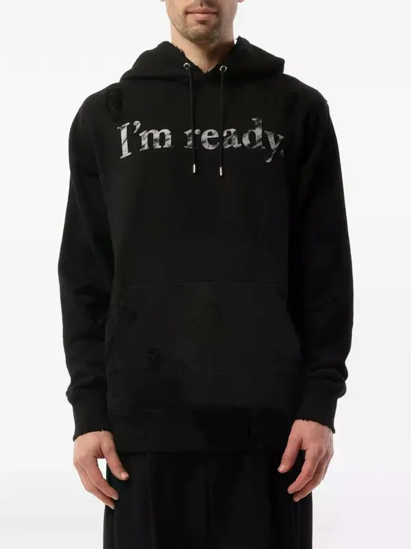 MASTERMIND WORLD Distressed Graphic Hoodie