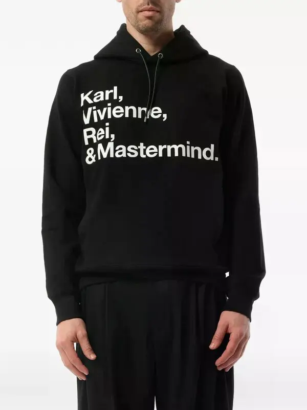 MASTERMIND WORLD Lettering Print Drawstring Hoodie