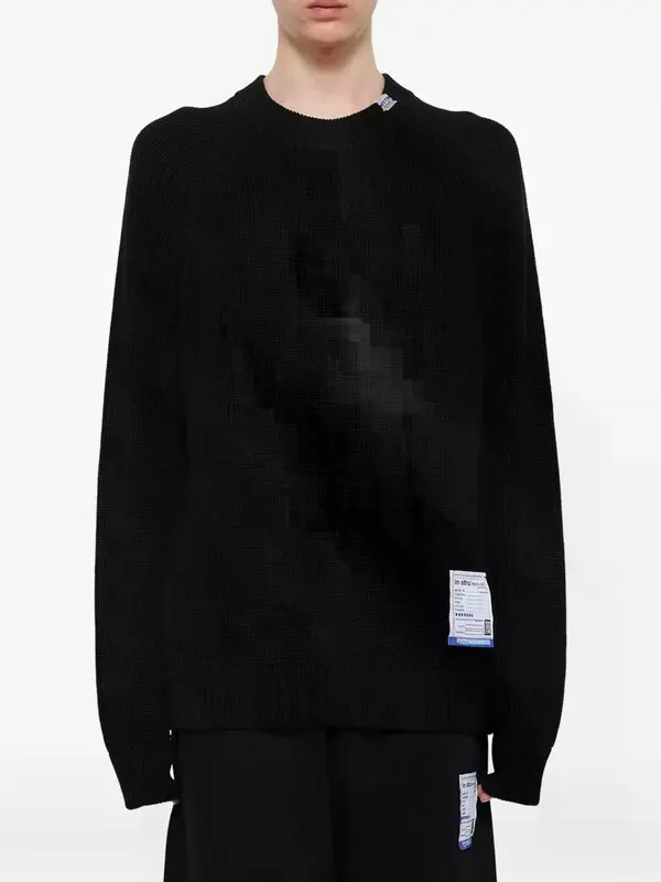 Mihara Yasuhiro Cotton High-density Knit Relaxed Fit Crewneck Sweater