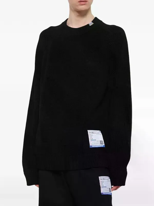 Mihara Yasuhiro Cotton High-density Knit Relaxed Fit Crewneck Sweater