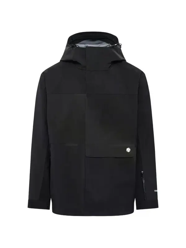 VOWELS Water-resistant Hooded Shell Jacket - Black
