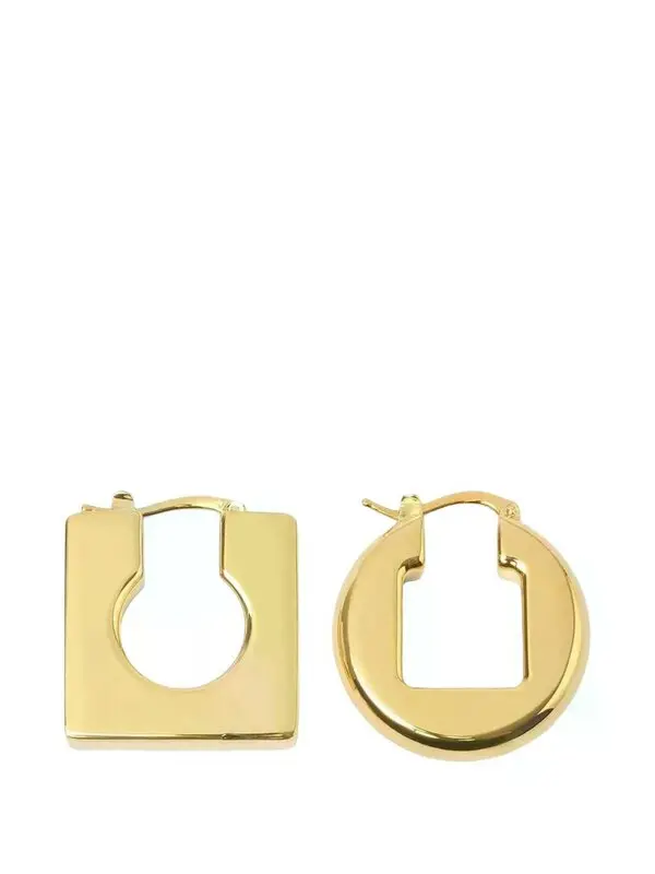 Jacquemus Les Boucles Rond Carré Earrings - Gold