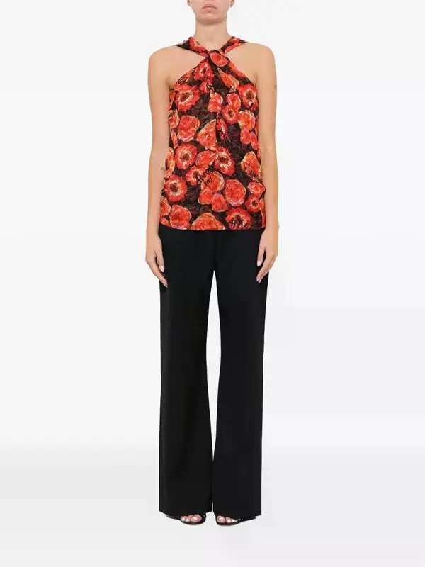 LANVIN Floral Print Halterneck Blouse