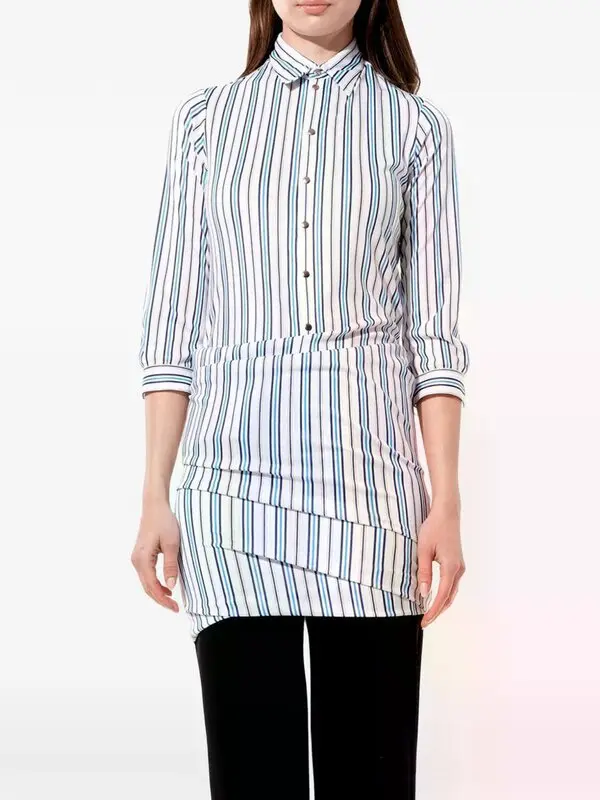 Balenciaga Striped Draped Shirt