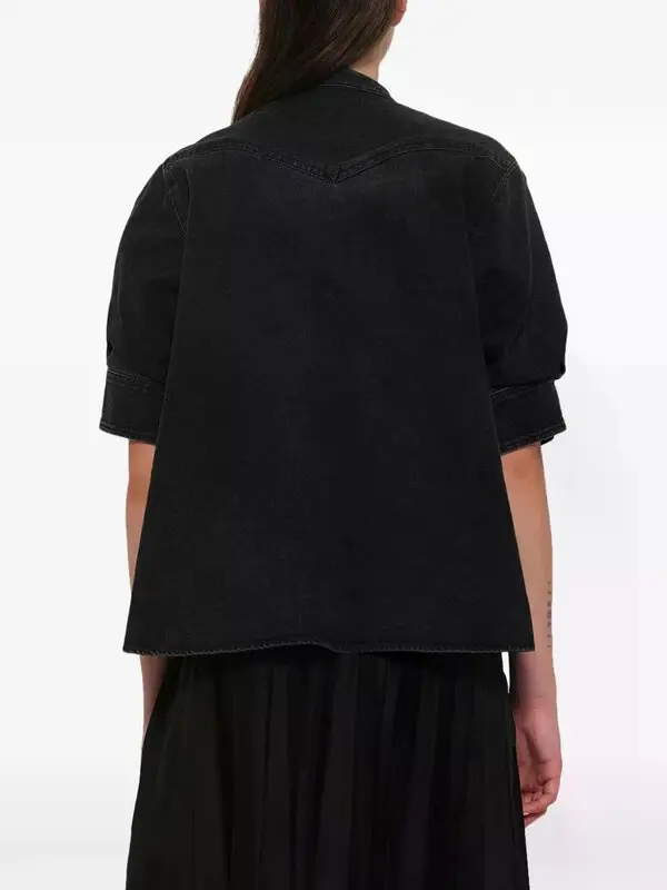 Sacai Paneled Crew Neck Sweater - Grey