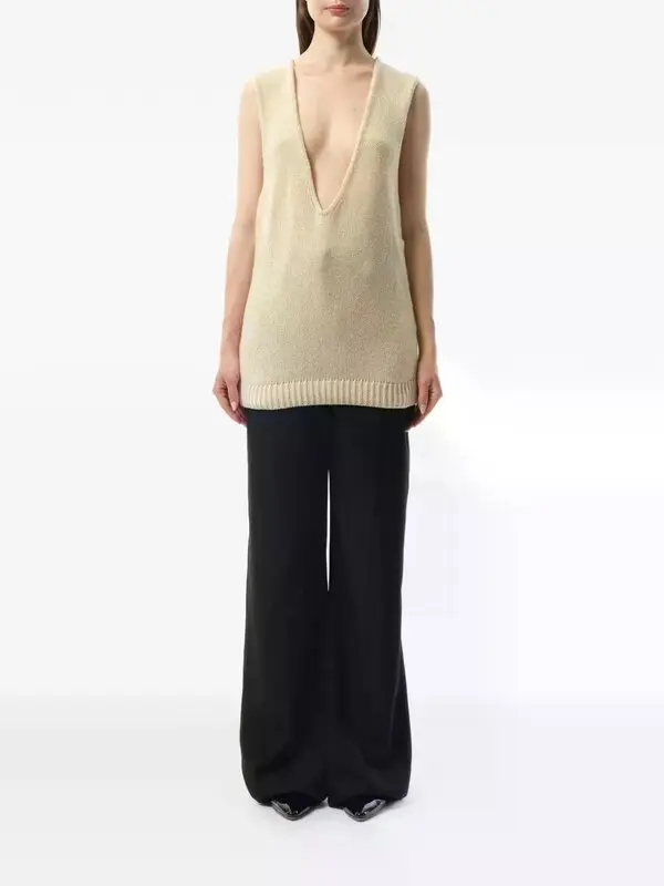 LANVIN Sleeveless V-neck Knit Sweater