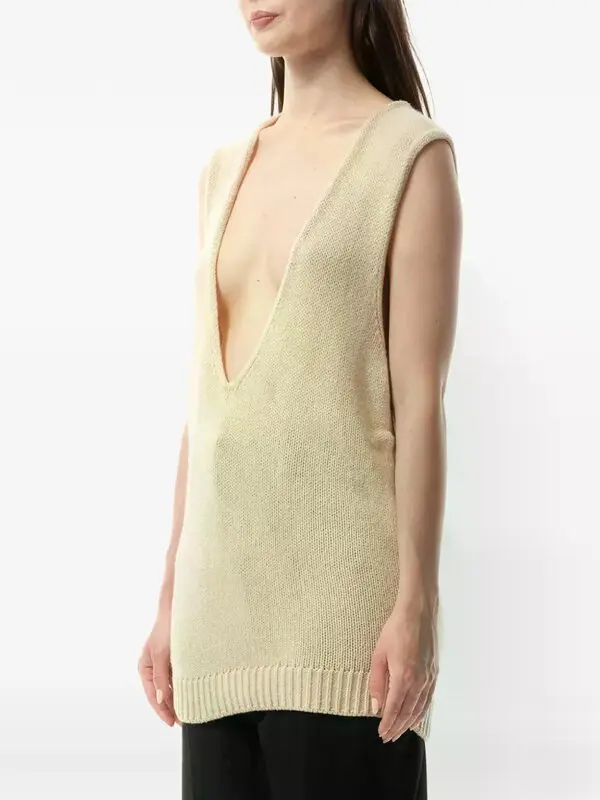 LANVIN Sleeveless V-neck Knit Sweater