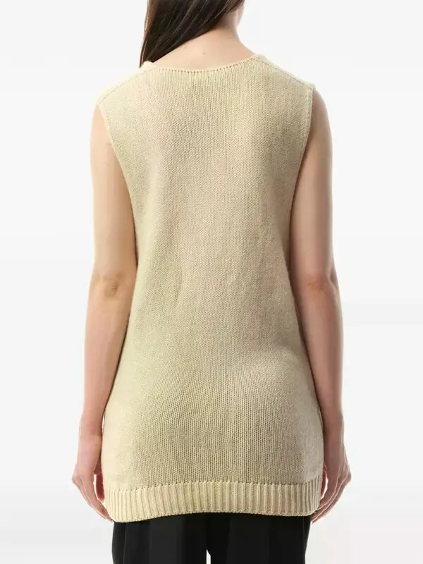 LANVIN Sleeveless V-neck Knit Sweater