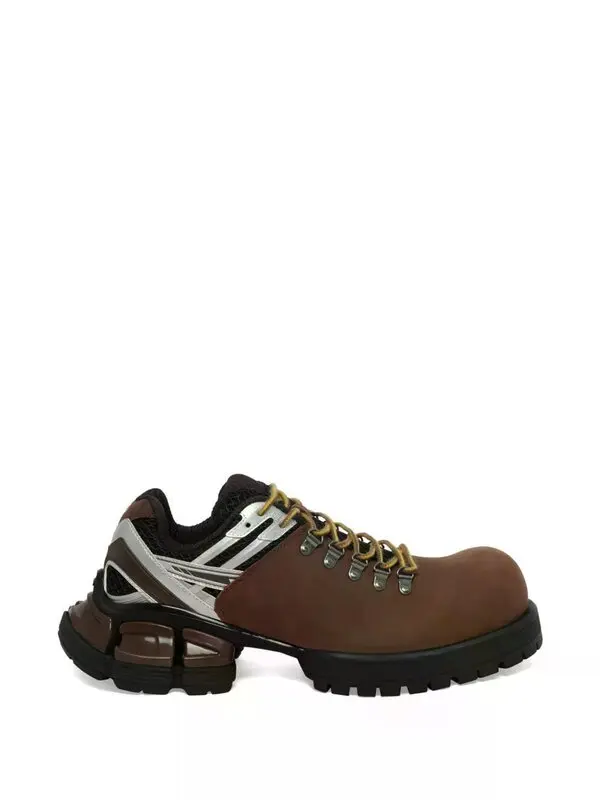 REMAGINE Panelled Derby Shoes With Lug Sole - Brown