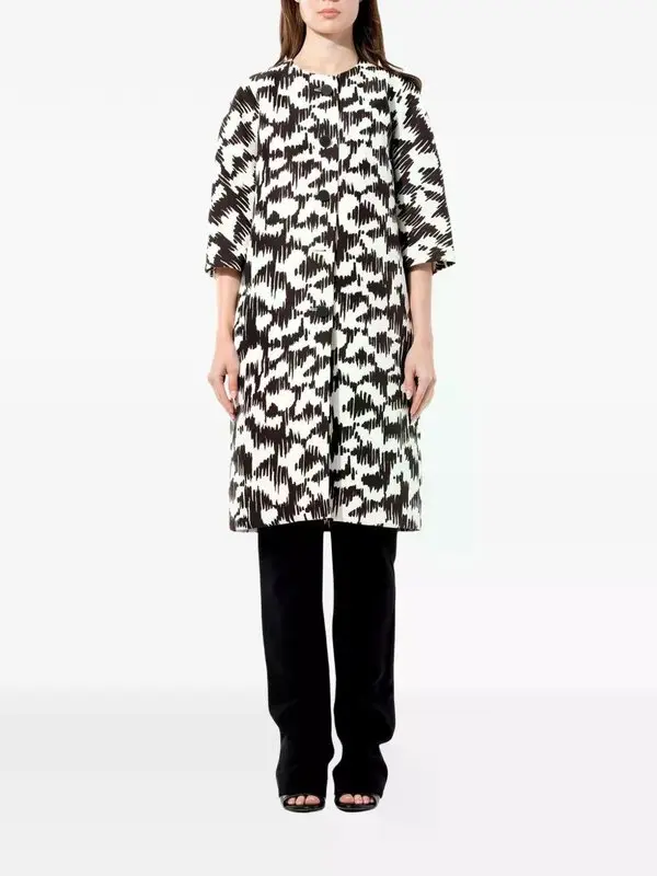 Balenciaga Abstract Pattern Button-up Coat