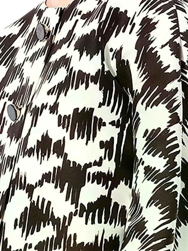 Balenciaga Abstract Pattern Button-up Coat