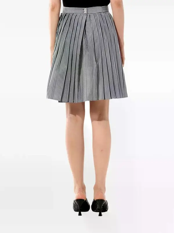 Balenciaga Striped Pleated Skirt