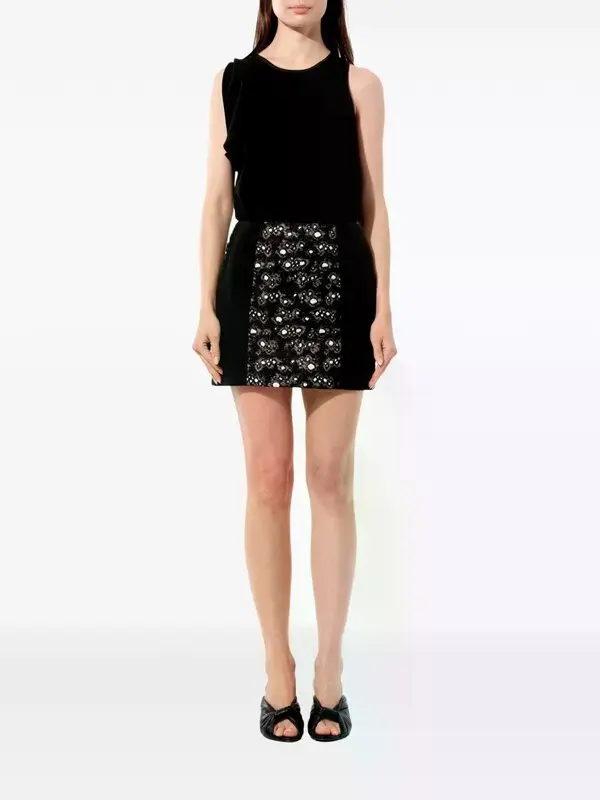 Balenciaga Abstract Pattern Straight Skirt