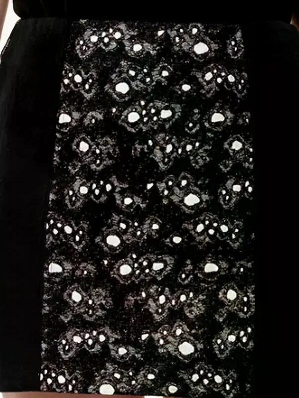 Balenciaga Abstract Pattern Straight Skirt