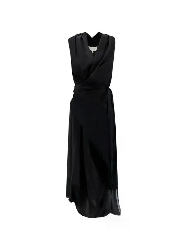 MAISON MARGIELA Draped Wrap Midi Dress