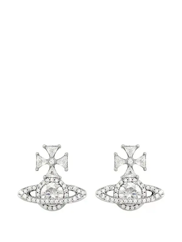 VIVIENNE WESTWOOD Mila Crystal-embellished Orb Earrings - Silver