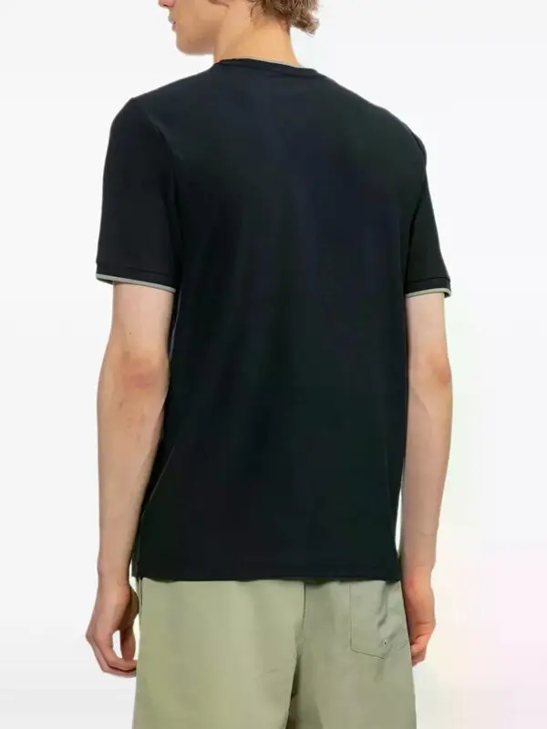 Fred Perry Logo-embroidered Crew Neck T-shirt - Blue