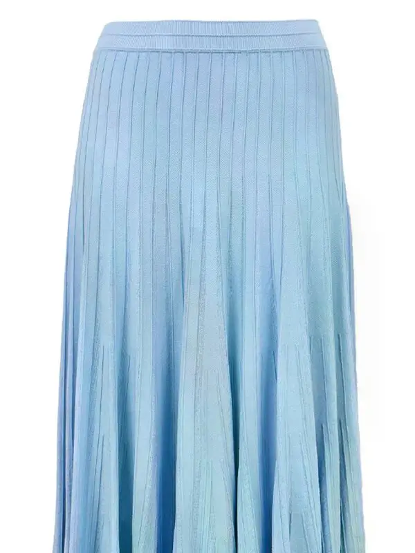 Simkhai Margoux Ribbed-knit A-line Skirt