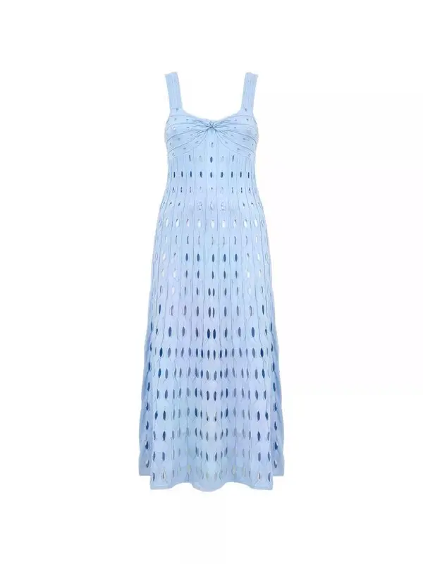 Simkhai Christina Cut-out Knit Midi Dress - Blue