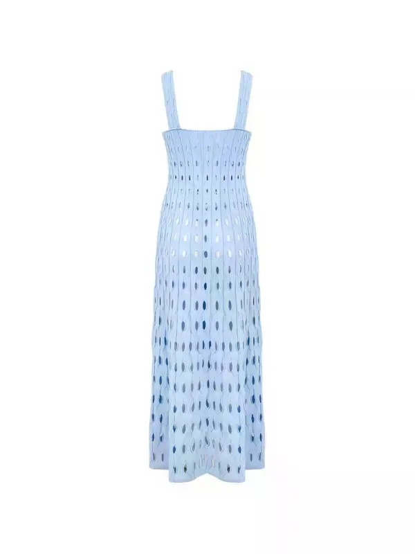 Simkhai Christina Cut-out Knit Midi Dress - Blue