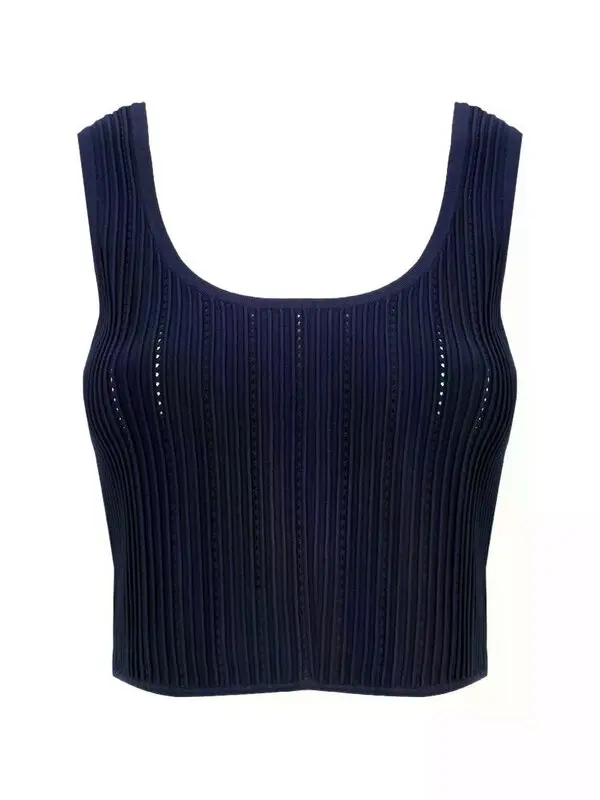 Simkhai Rylan Pointelle-knit Tank Top - Blue