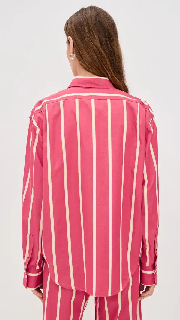 Donni. Pop Stripe Shirt - Raspberry