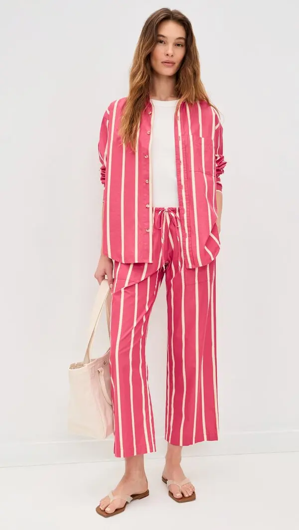Donni. Pop Stripe Shirt - Raspberry