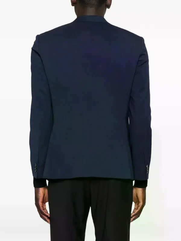 BOSS Single-breasted Notched-lapels Blazer - Blue