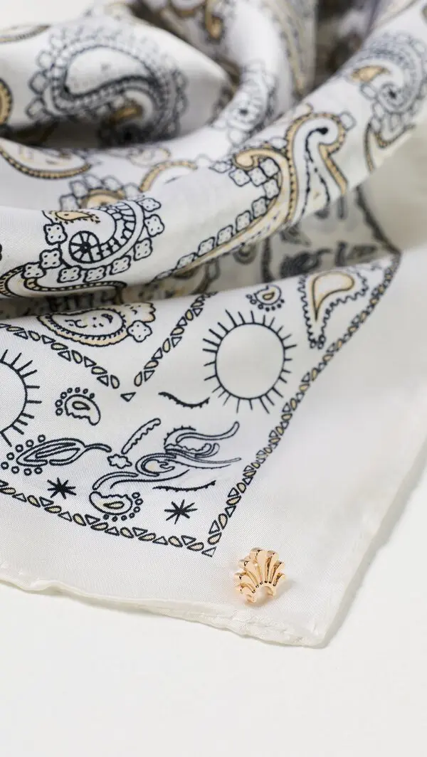 Lele Sadoughi Paisley Square Scarf - Ivory