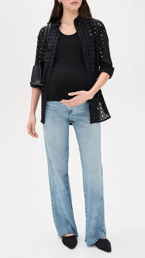 Paige Vanessa Maternity Twisted Outseam Jeans